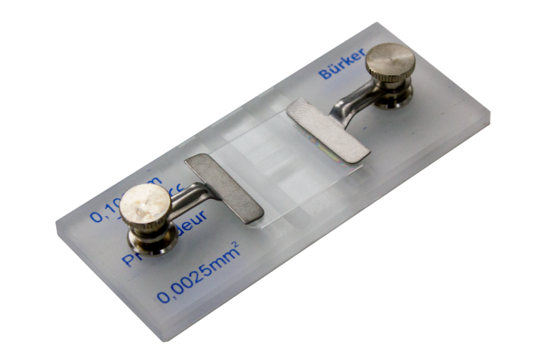 Cámara Bürker doble con pinzas – KUBUS